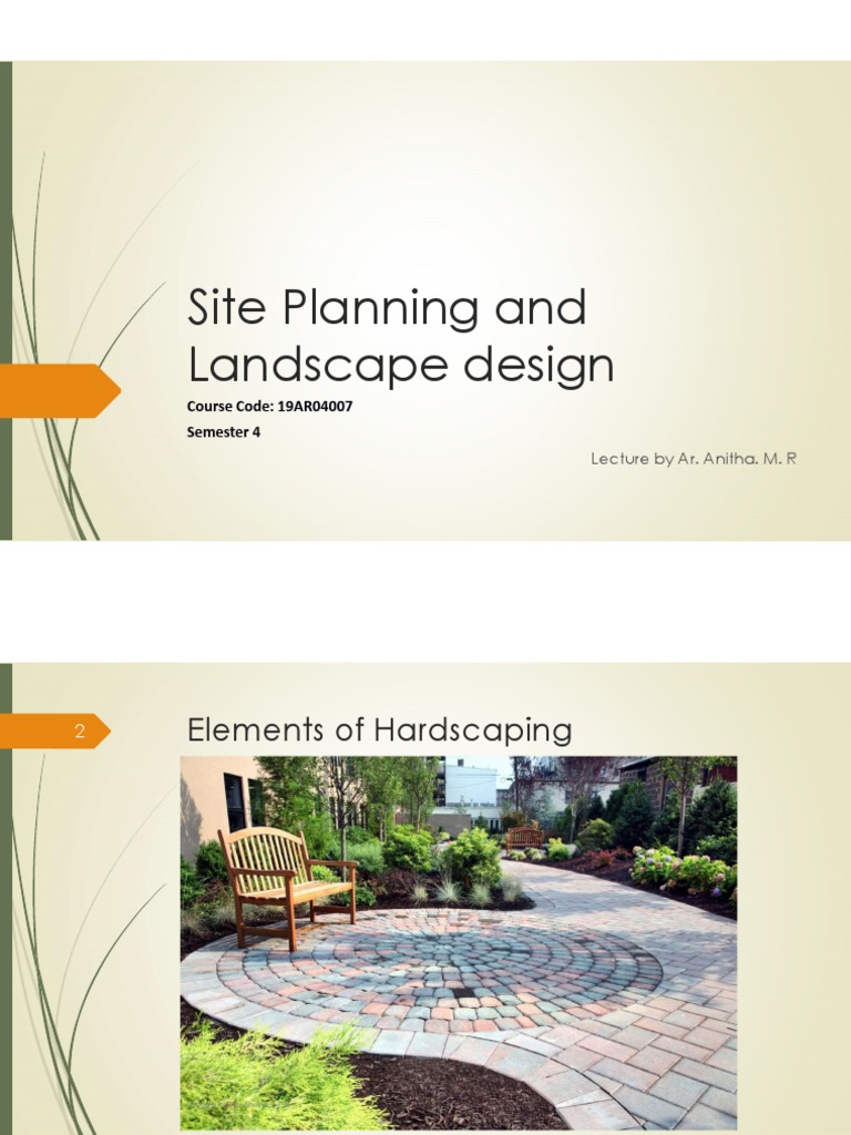 Site Planning and Landscape Design | PDF | Materials | Horticulture And ...