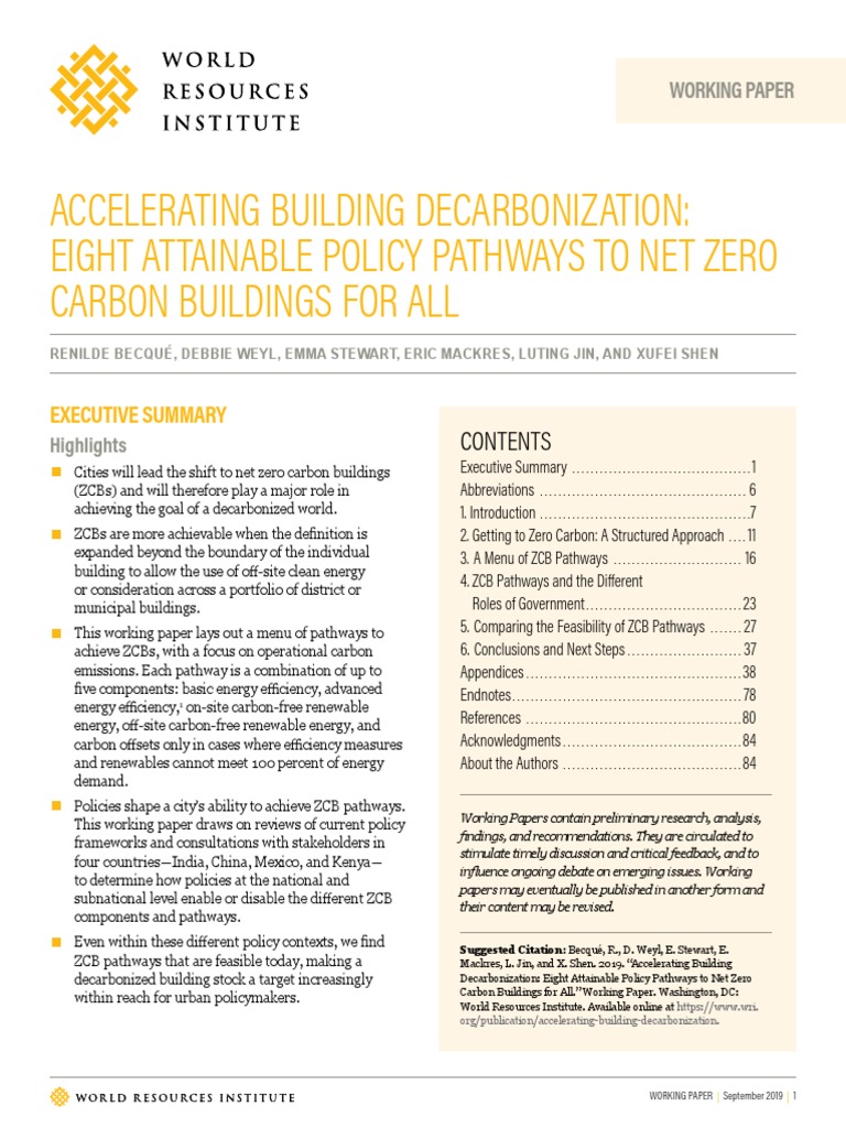 Accelerating Building Decarbonization | PDF | Low Carbon Economy ...