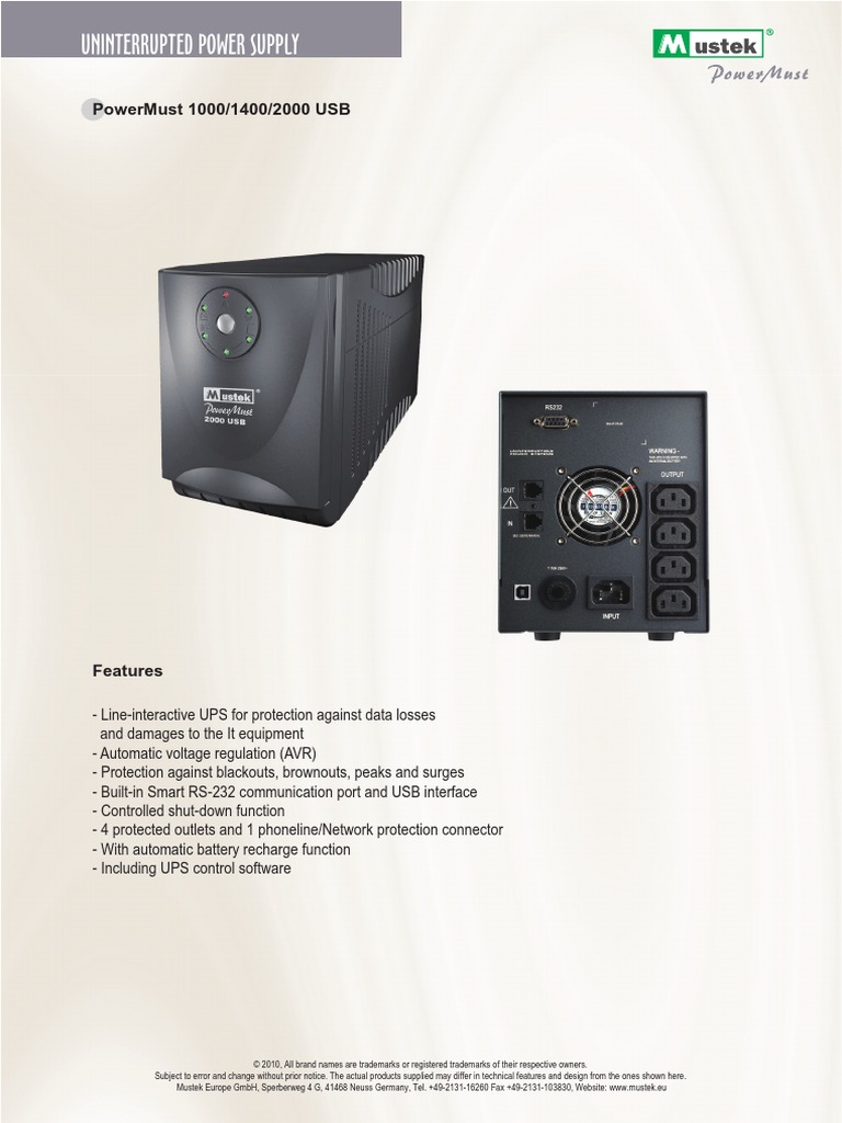 WinPower Product Info PM1000 1400 2000 USB - en | PDF | Power Supply | Usb