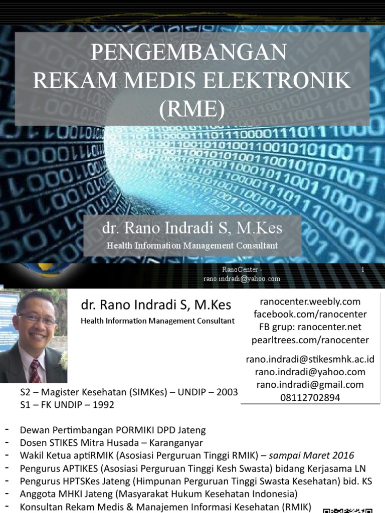 Pengembangan Rekam Medis ELektronik (RME) - Handout | PDF | Kesehatan Holistik | Sains & Matematika