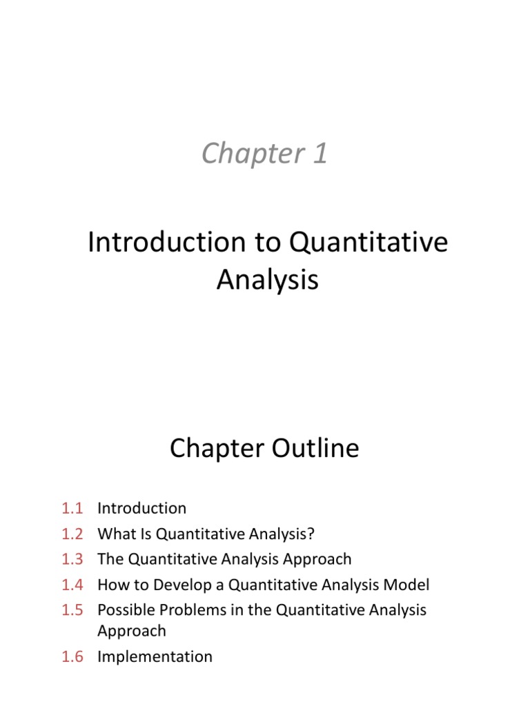 Introduction To Quantitative Analysis | PDF | Mathematical Optimization ...