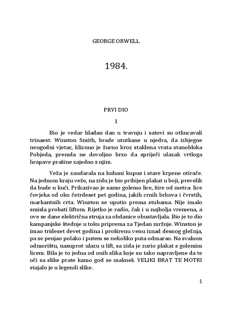 George Orwell 1984 | PDF