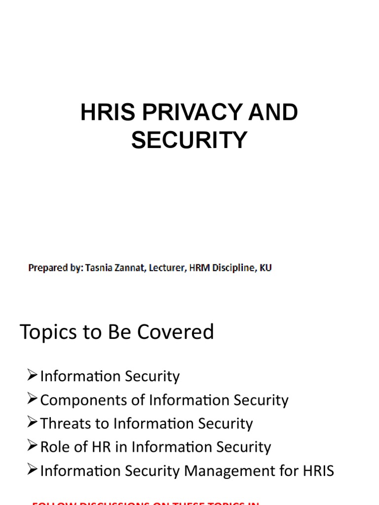 HRIS - Chapter 16 - HRIS PRIVACY AND SECURITY | PDF | Information Security | Computer Law