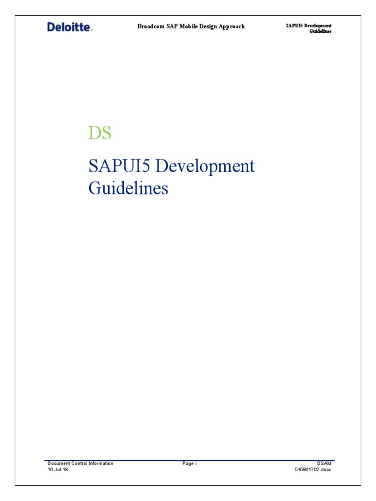 SAP UI5 Development Guidelines | PDF | Html Element | Html