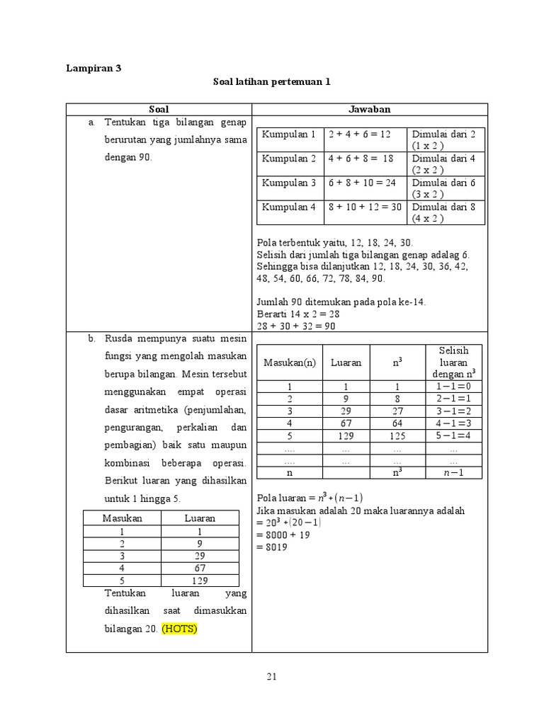 Soal Latihan Pertemuan 1 | PDF