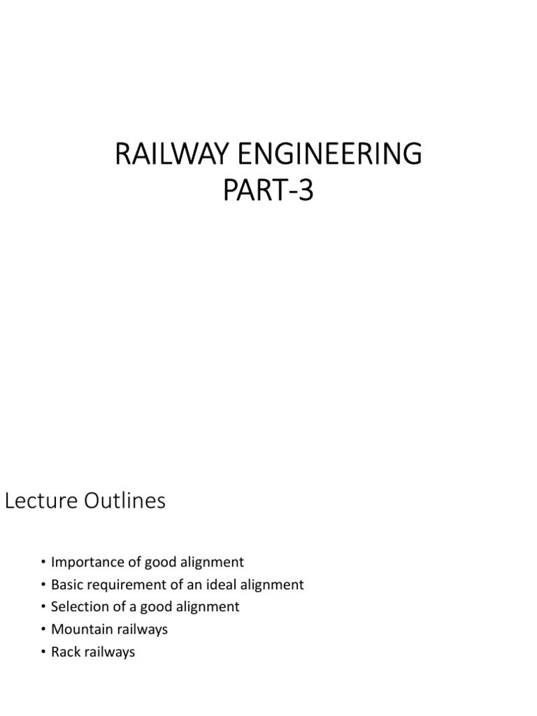 Alignment of Railway Lines | PDF