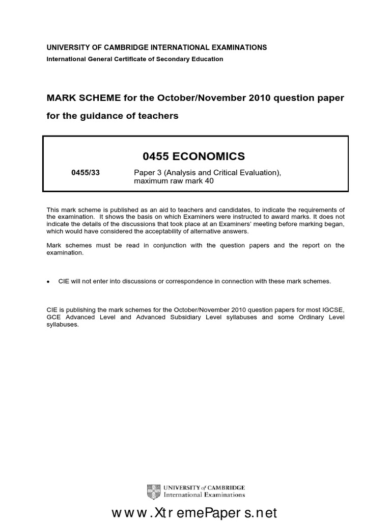 Economics Paper 3a - Ms - 33 | PDF | Economies | Economics