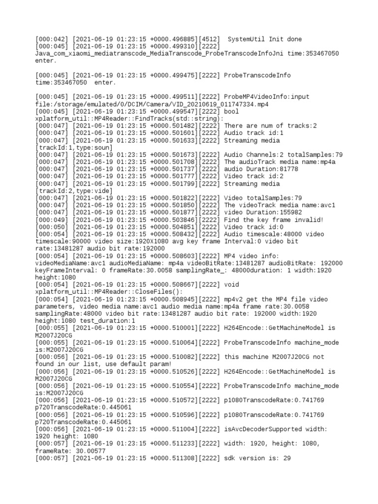 Trace | PDF | Codec | Data Compression