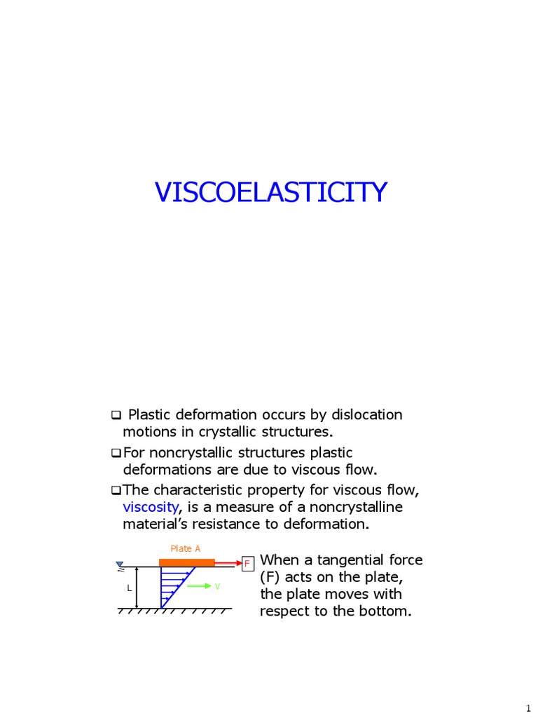 Viscoelasticity PDF | PDF | Viscoelasticity | Viscosity