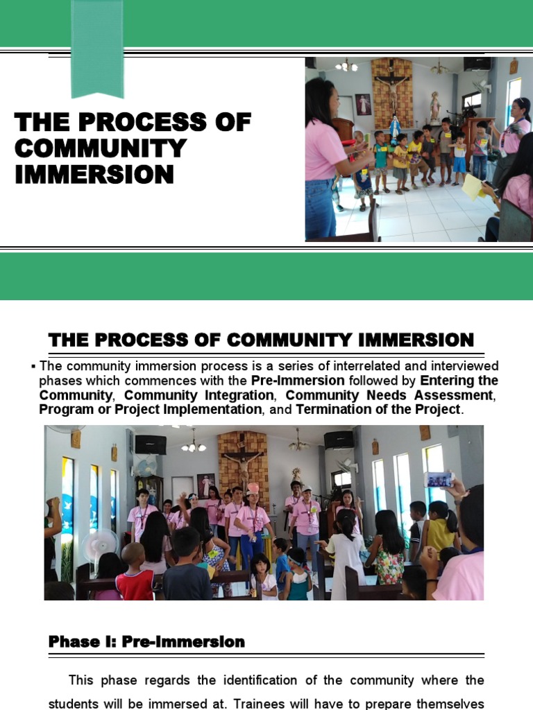 Phases of Community Immersion Process | PDF | Needs Assessment | Survey ...
