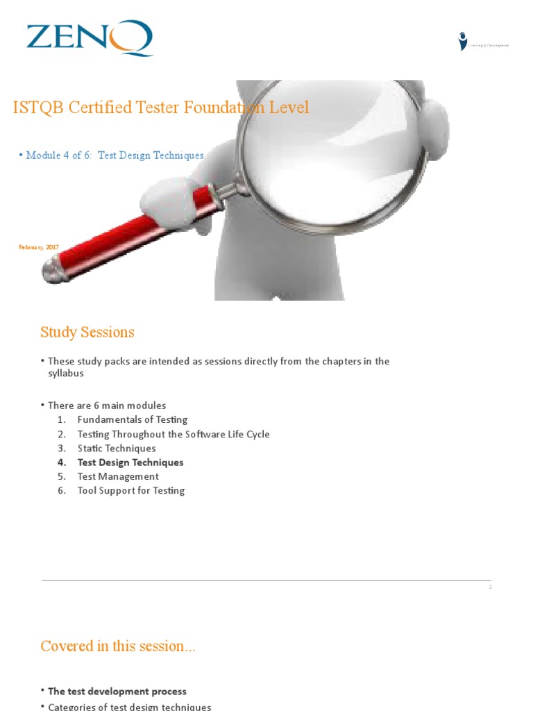 ISTQB Certified Tester Foundation Level: - Module 4 of 6: Test Design ...