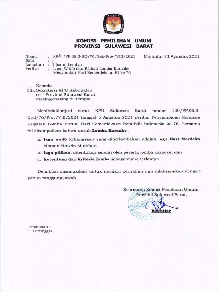 Ketentuan & Kriteria Lomba Karaoke 17an | PDF