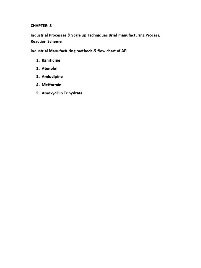API Manufacturing Process Flow Chart | PDF | Filtration | Chemical Reactor
