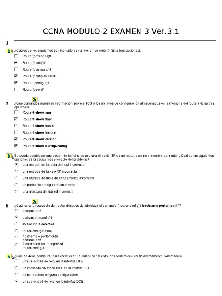 Ccna Semestre 2 Examen 3 100 Pdf Enrutador Computación