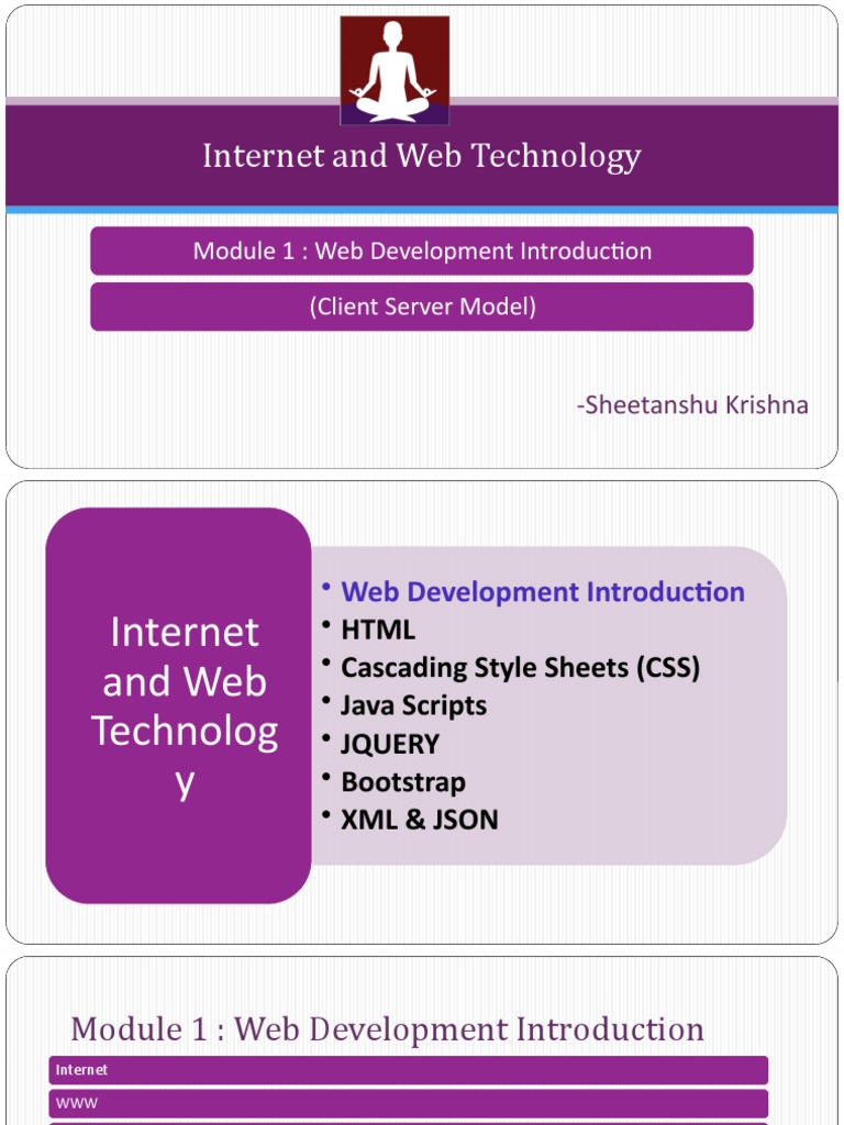 Internet and Web Technology: Module 1: Web Development Introduction ...
