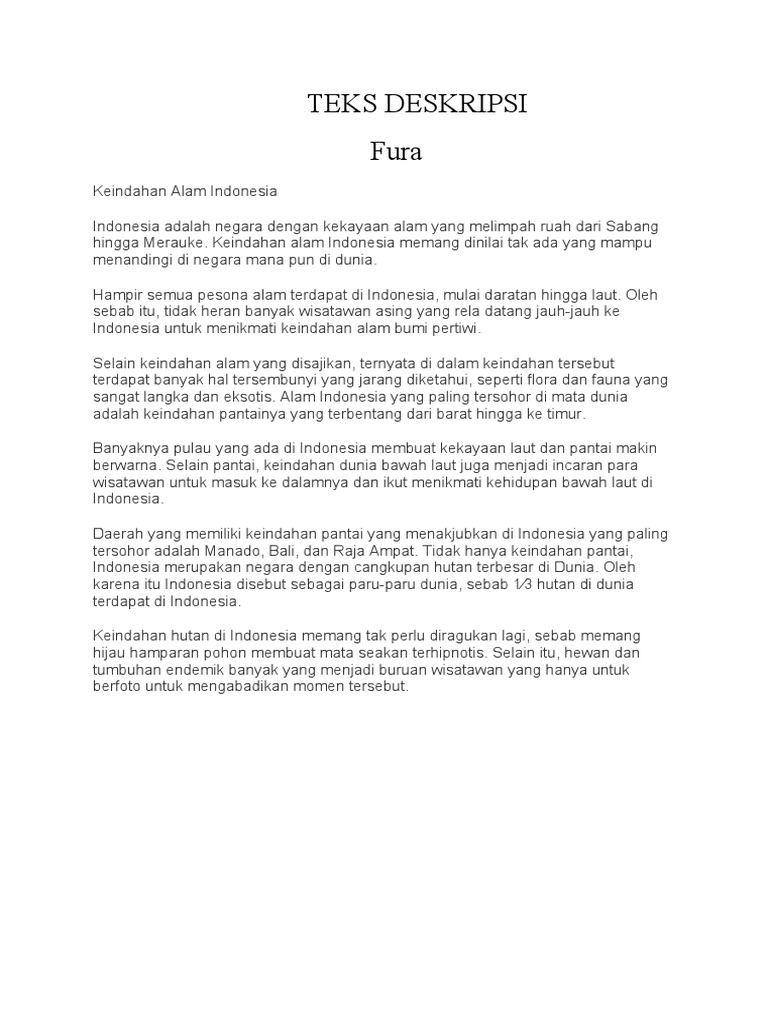 Teks Deskripsi | PDF