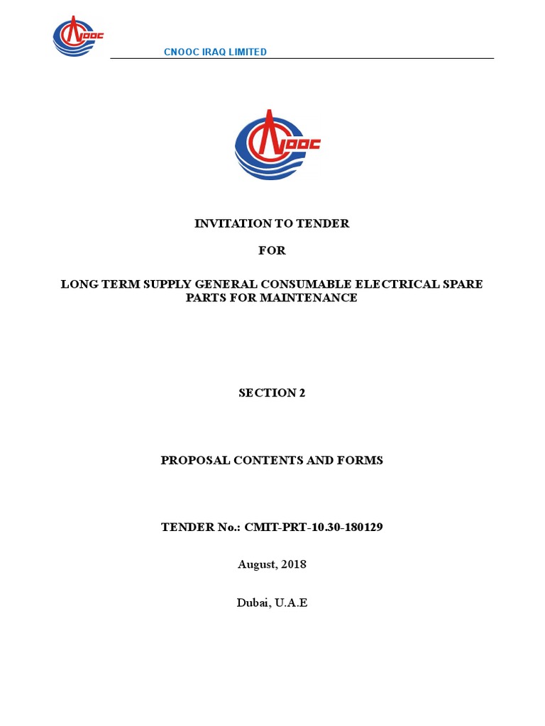 Section 2 - Itt - Proposal Contents and Form | PDF | Surety ...