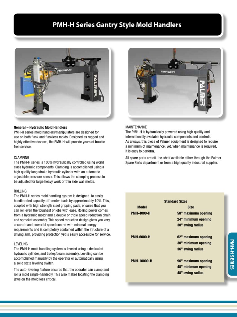PMH-H Series Gantry Style Mold Handlers | PDF | Equipment | Mechanical ...