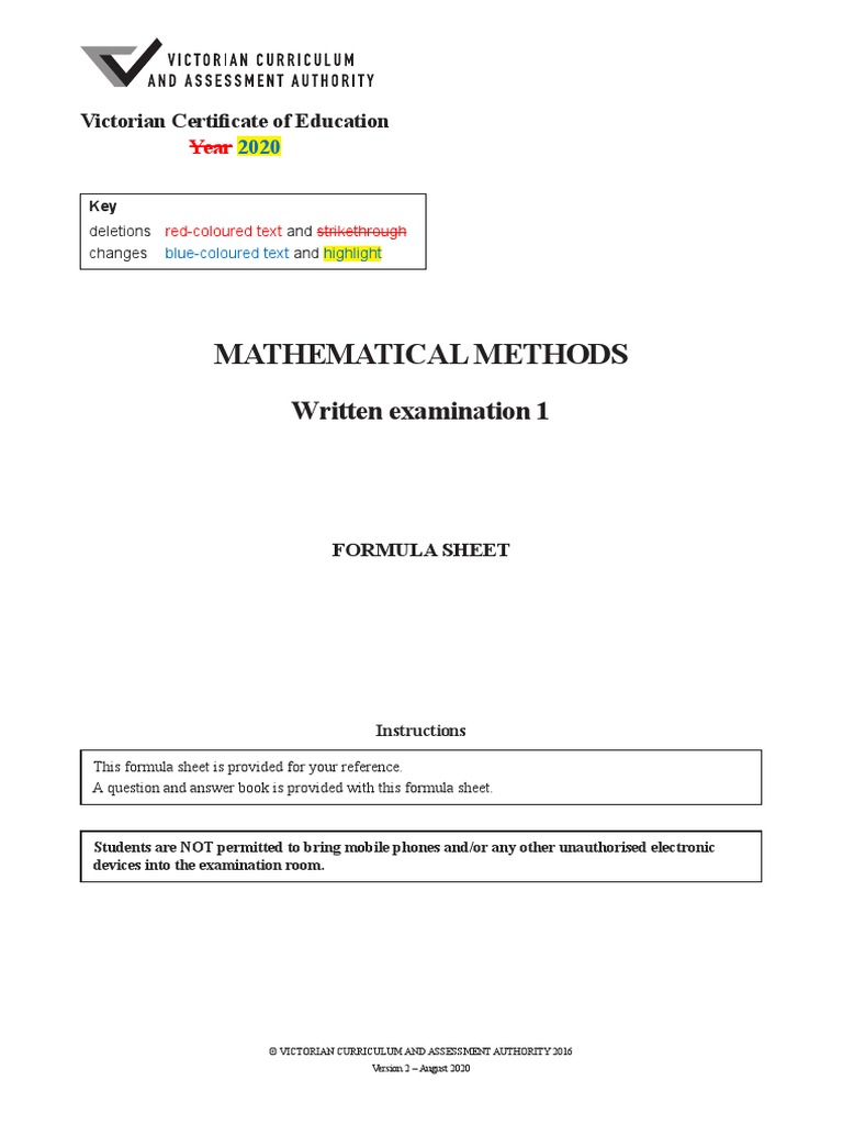 Adjusted Formula Sheet - MME | PDF | Standard Deviation | Statistical ...
