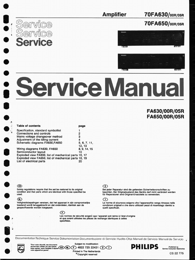 Philips Fa-630 650 | PDF