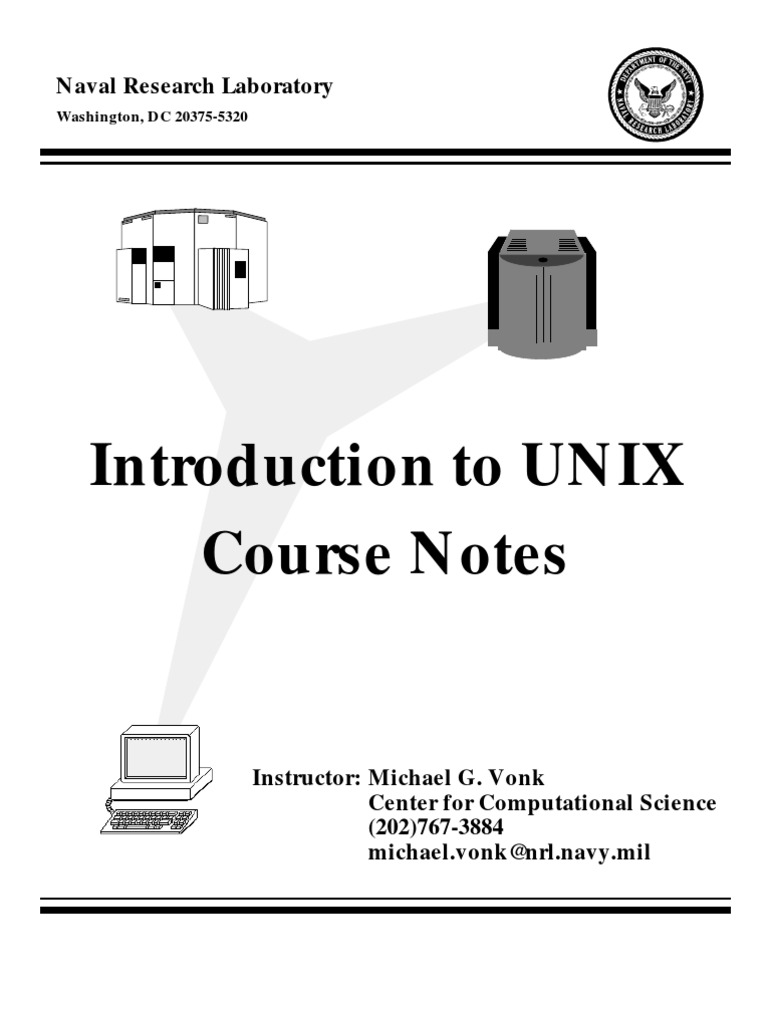 Introduction To Unix Course Notes Naval Research Laboratory Download Free Pdf Command Line
