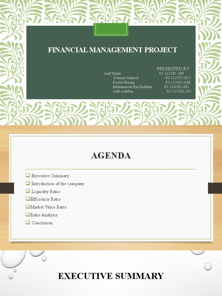 Financial Management Project: Presented by | Download Free PDF ...