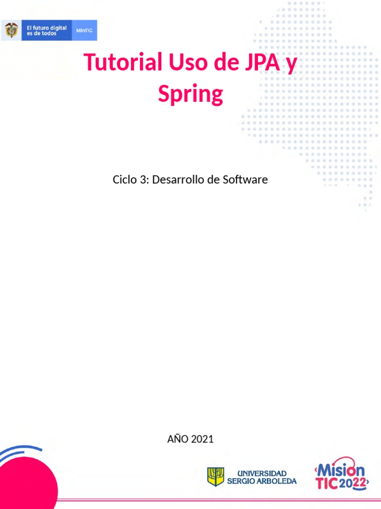 Tutorial Uso de JPA y Spring | PDF | Objeto (informática) | Bases de datos