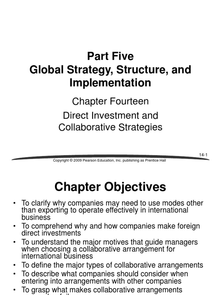 Direct Investment and Collaborative Strategies | PDF | Franchising ...