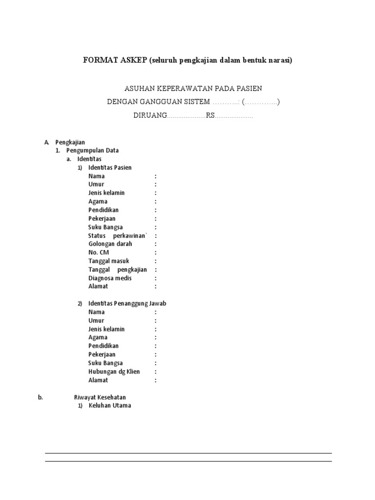 Format Askep KMB | PDF