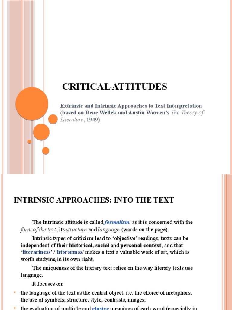 Extrinsic Intrinsic Approaches | PDF | Cognition