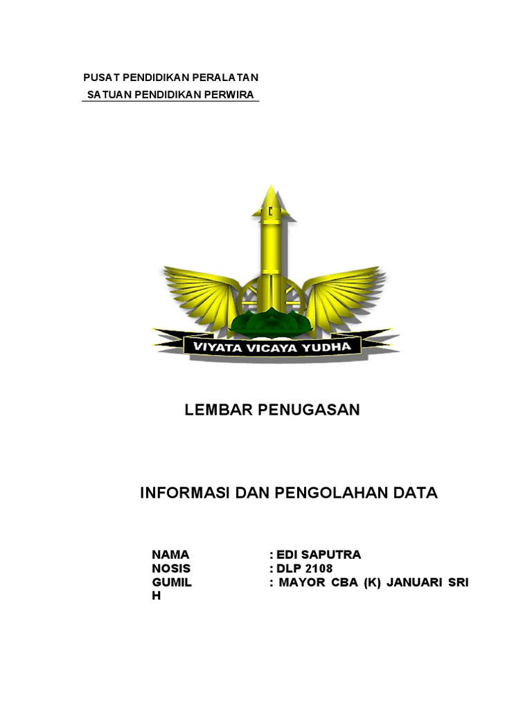 Lembar Penugasan Pusdikpal TNI AD | PDF
