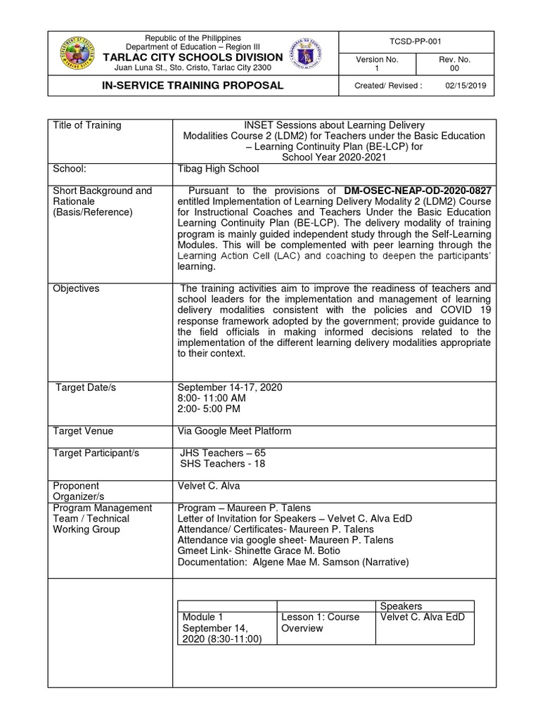 Lac Training For Ldm2 Proposal | PDF | Learning | Behavior Modification