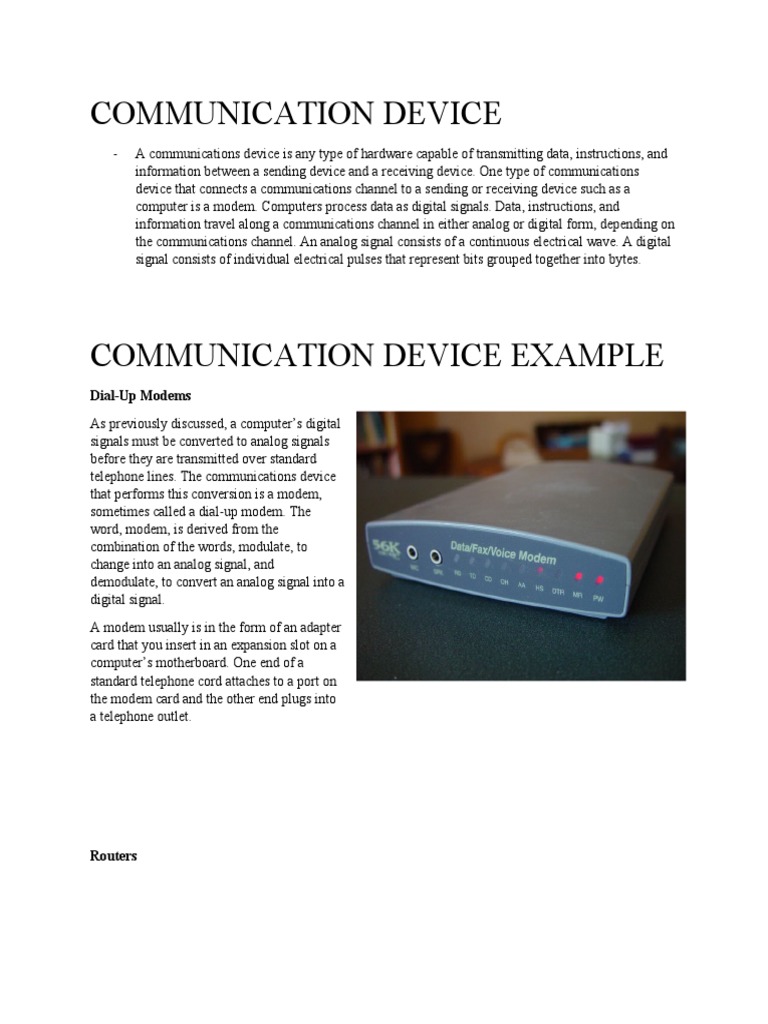 Communicate Anywhere with Modems and Routers | PDF | Network Interface ...