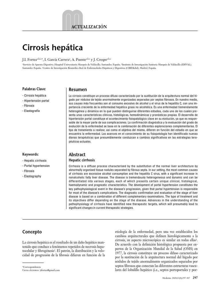 Cirrosis Hepática | Descargar gratis PDF | Cirrosis | Hepatitis C