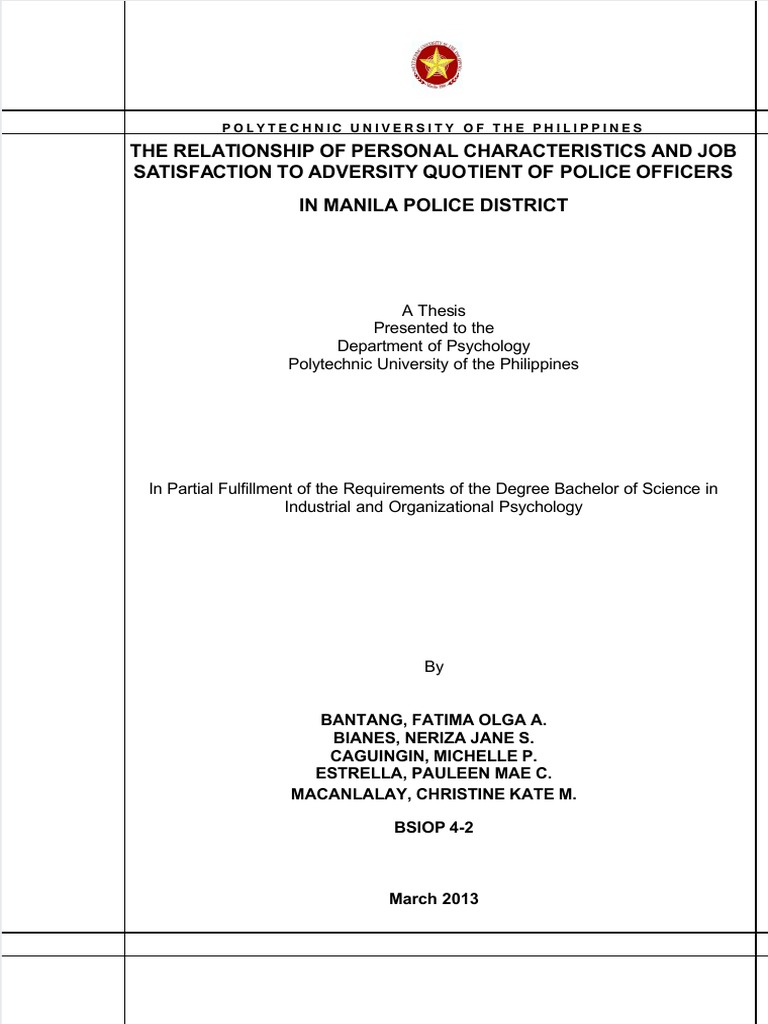 Pup Sample Thesis | PDF | Motivation | Motivational