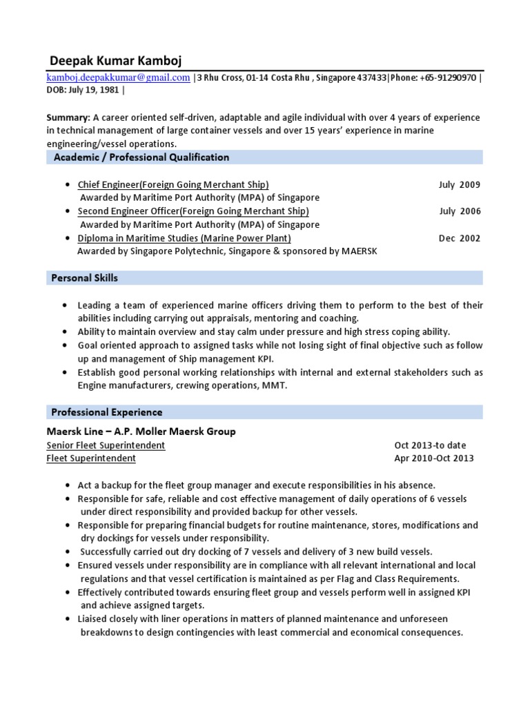 Deepak Kumar Kamboj: Academic / Professional Qualification | PDF | Regulatory Compliance