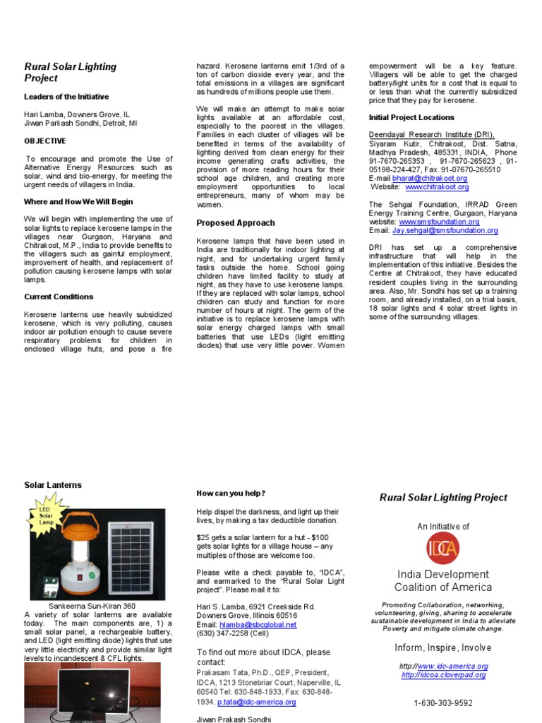 Rural Solar Light Project | PDF | Nature | Natural Environment