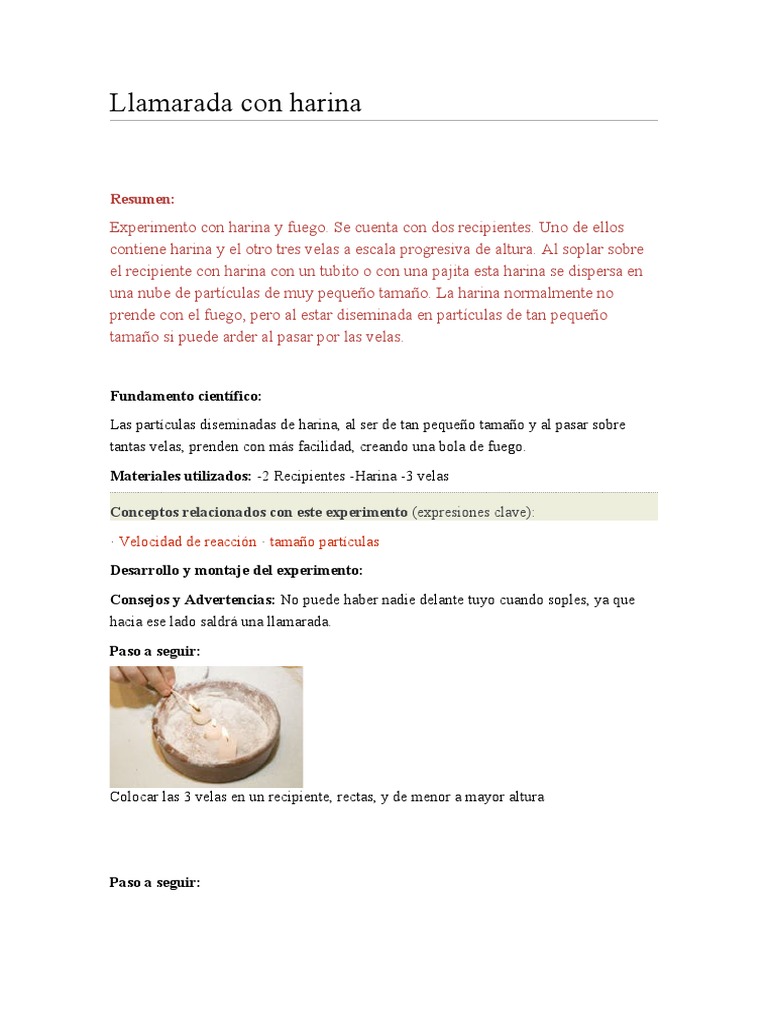 Llamarada Con Harina | PDF