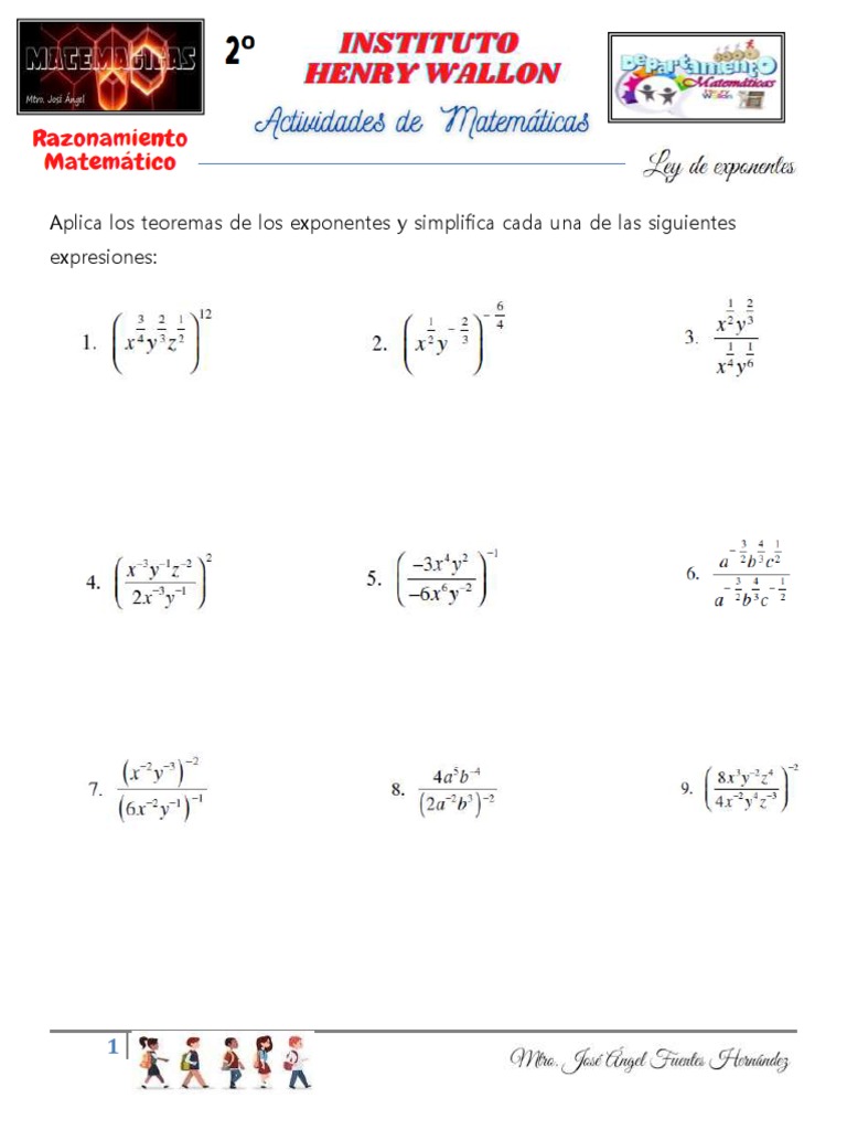 Ley de Exponente PRACTICA | PDF