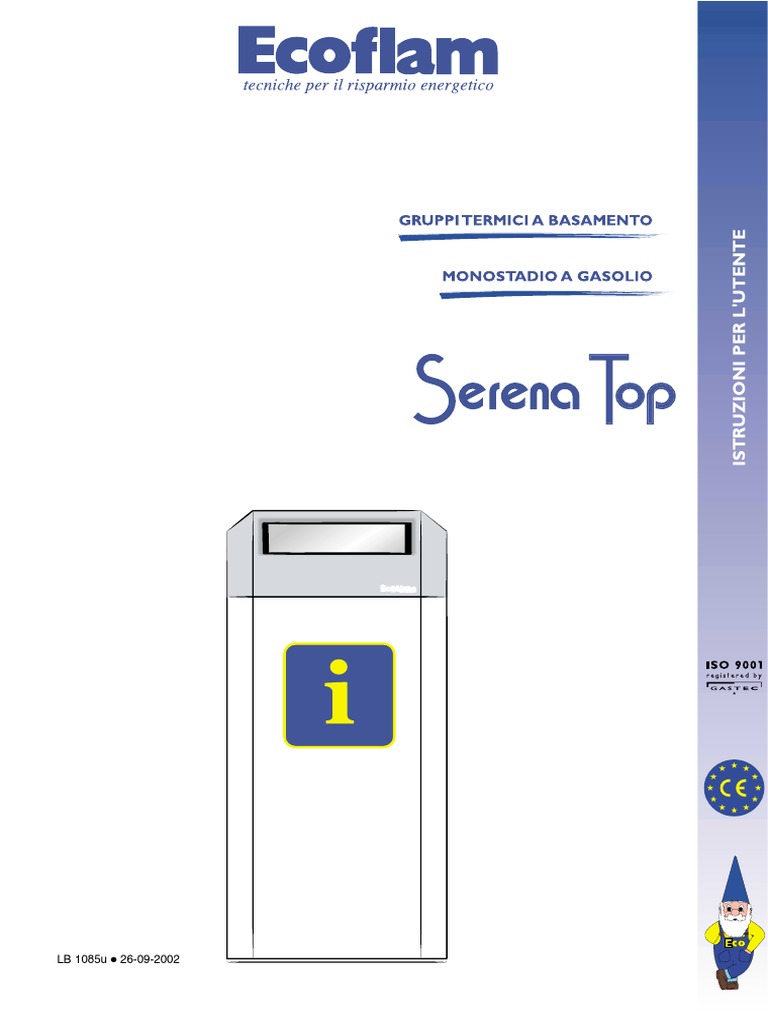 Ecoflam Serena Top Manuale Utente | PDF