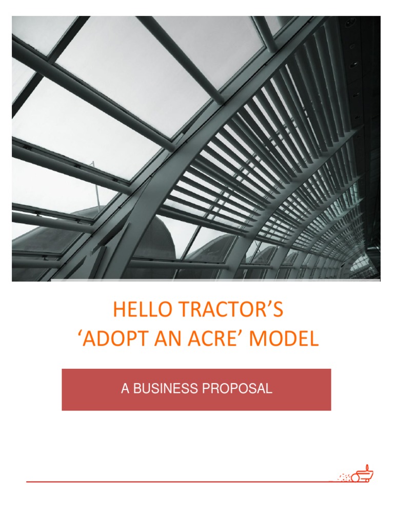 Hello Tractors Business Proposal For The | PDF | Agriculture | Smallholding