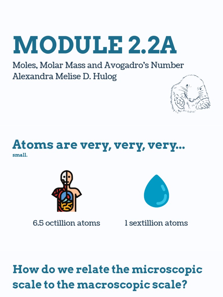 Understanding Moles, Molar Mass and Avogadro's Number | PDF | Mole ...