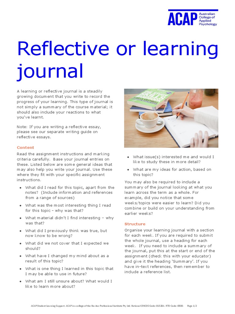 Reflective Journal Guidelines | PDF | Learning | Essays