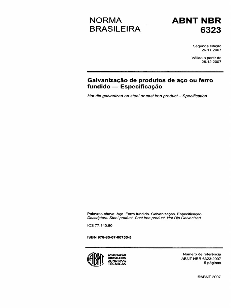 NBR 6323.2007 | PDF