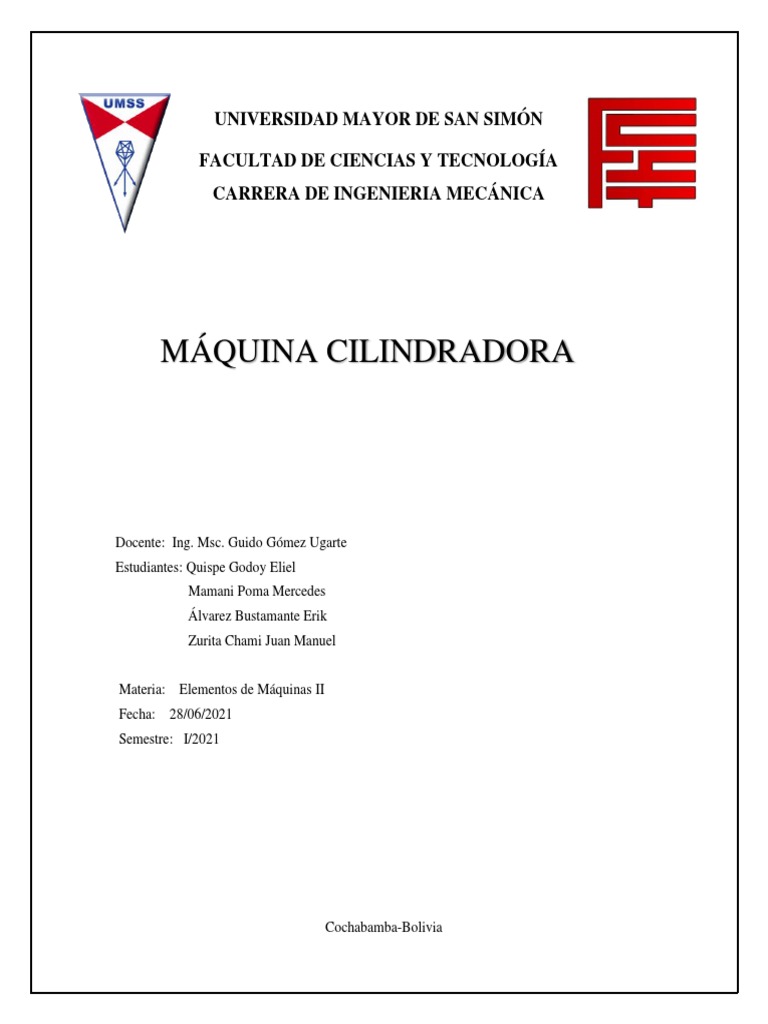 Máquina Cilindradora Final | PDF | Engranaje | Materiales Máquina Cilindradora Final | PDF | Engranaje | Materiales