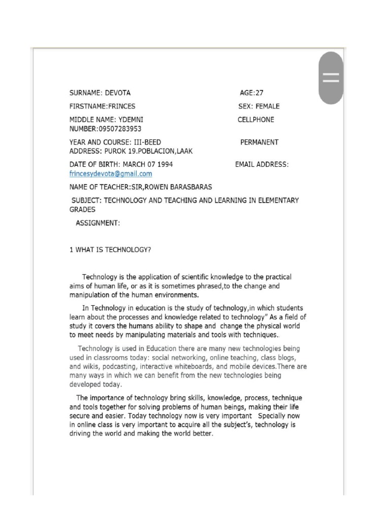 Technology Teaching and Learning I Elementary Grade S | PDF | Learning ...