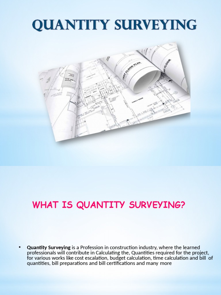 Introduction to Quantity Surveying | PDF | Construction Bidding | Business