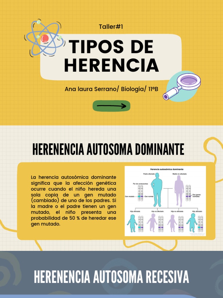 Tipos de Herencia | PDF | Dominancia (Genética) | Herencia