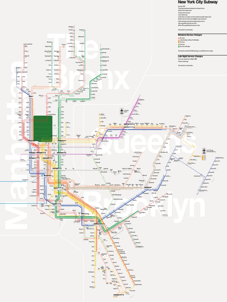 Best NY Subway Map 2017 | Download Free PDF | The Bronx | New York ...