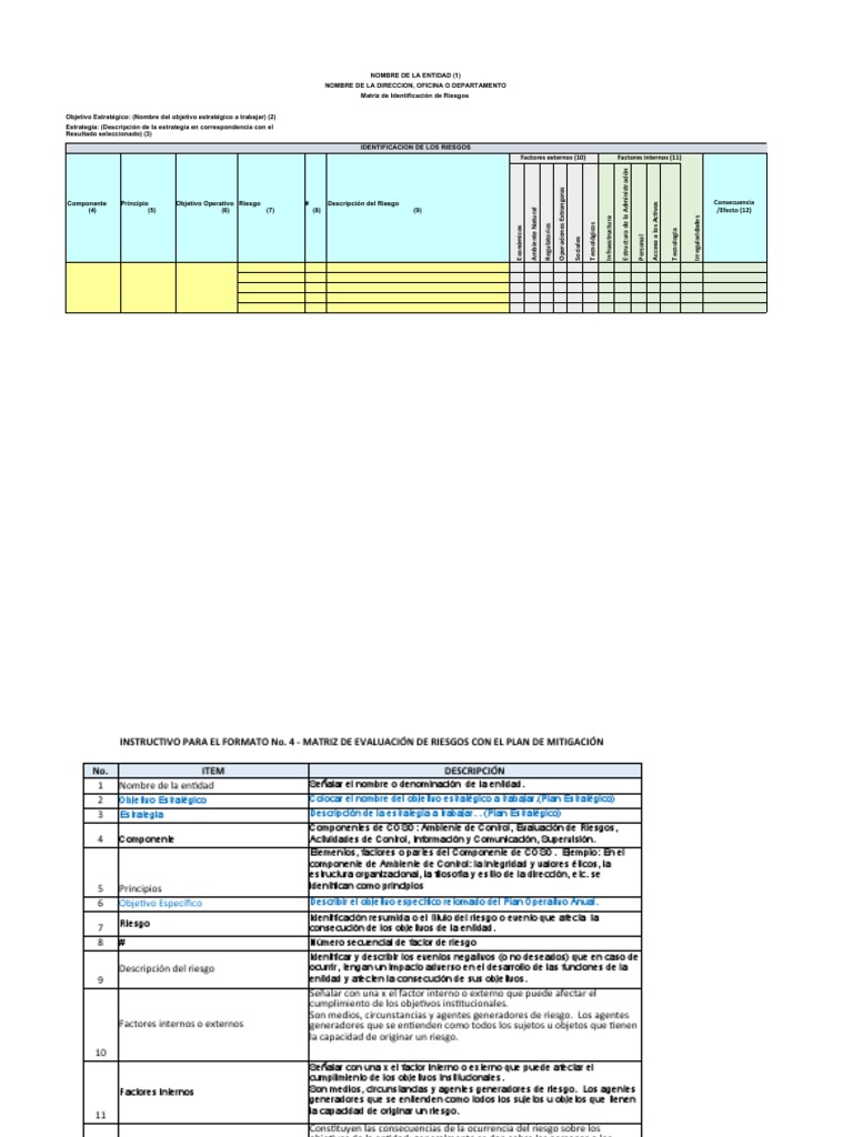 Matriz de Riesgos - Etapa Identificación de Riesgos | PDF | Riesgo ...
